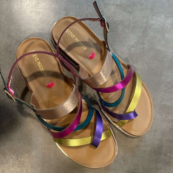 Steve Madden | Shoes | Multi Colored Sandals | Poshmark